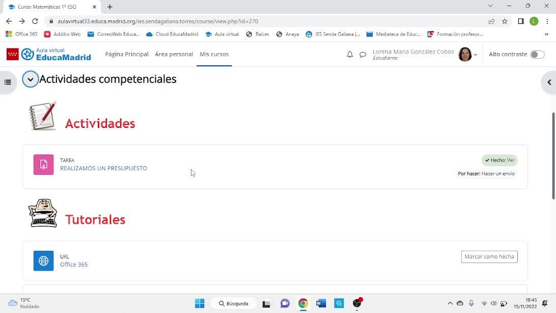 Subir una tarea al aula virtual | Mediateca de EducaMadrid