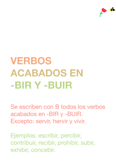 VERBOS ACABADOS EN- BIR Y - BUIR | Mediateca de EducaMadrid